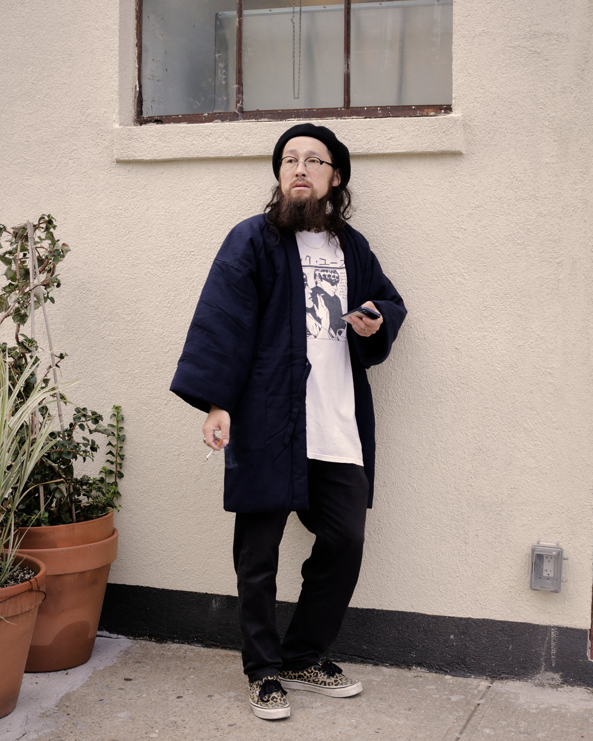 Kon Navy Hanten Housecoat – Kuwano